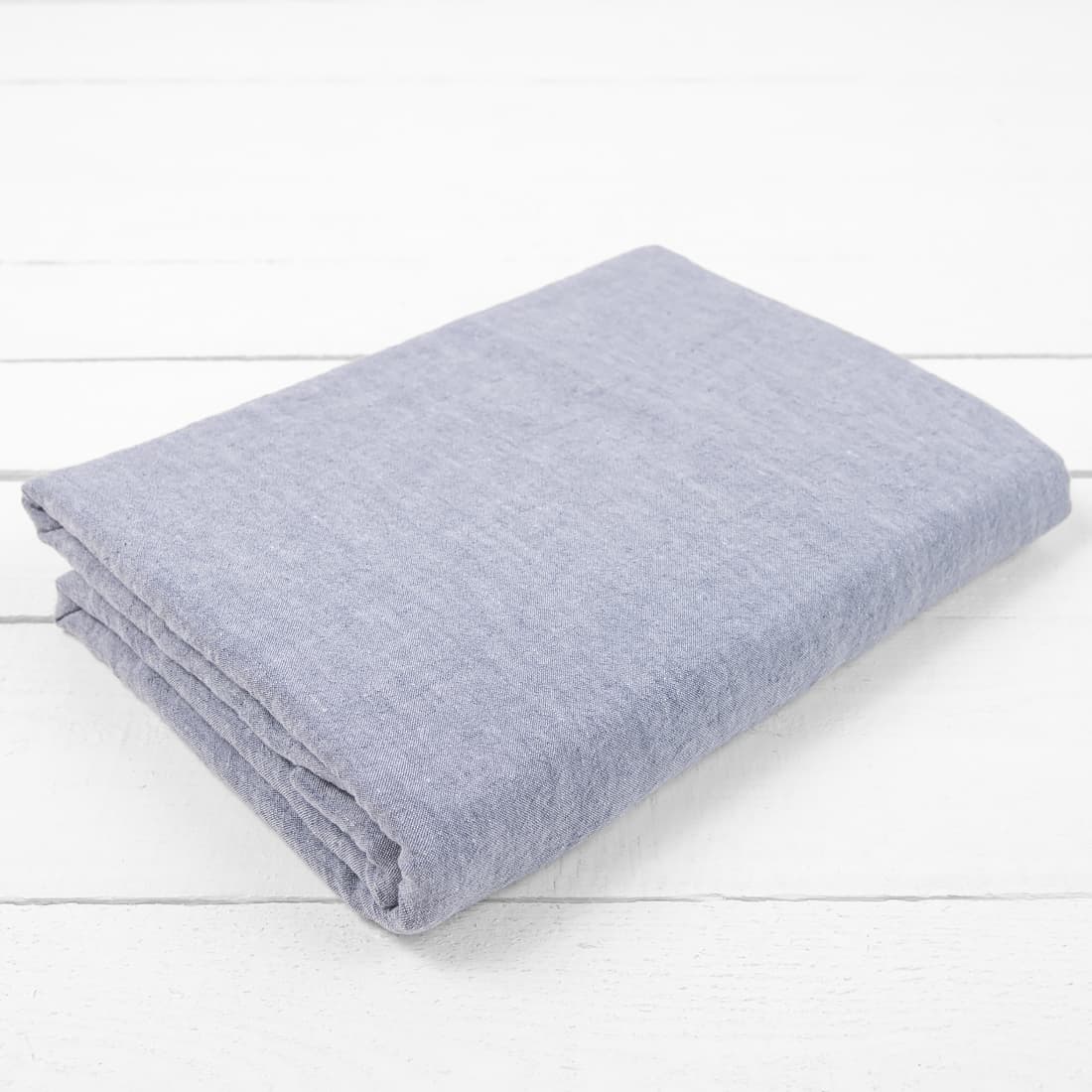 Grey Blue Linen Flat Sheet, Washed, Simple Hem Some Sizes LT