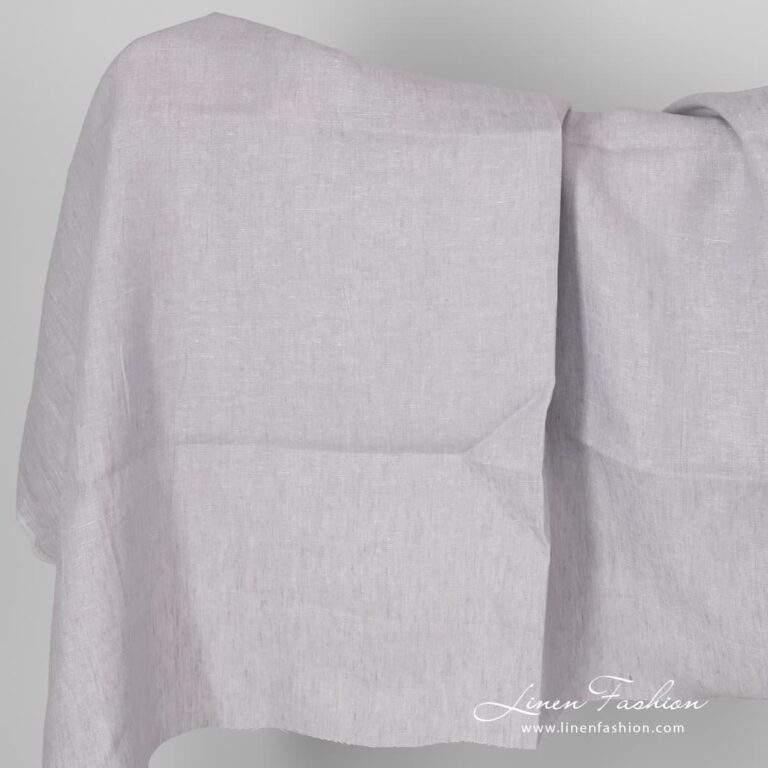 Ash Lilac Colour Linen Fabric. Medium Weight Linen Quality.