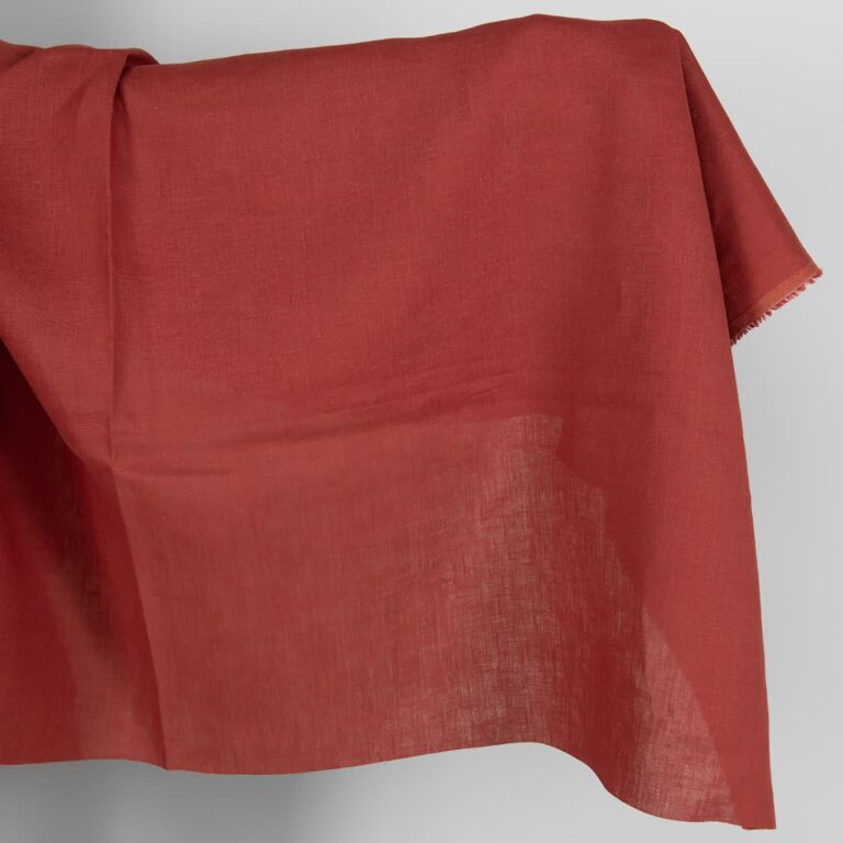 Linen Brick Red Fabric, 150cm (59") Width