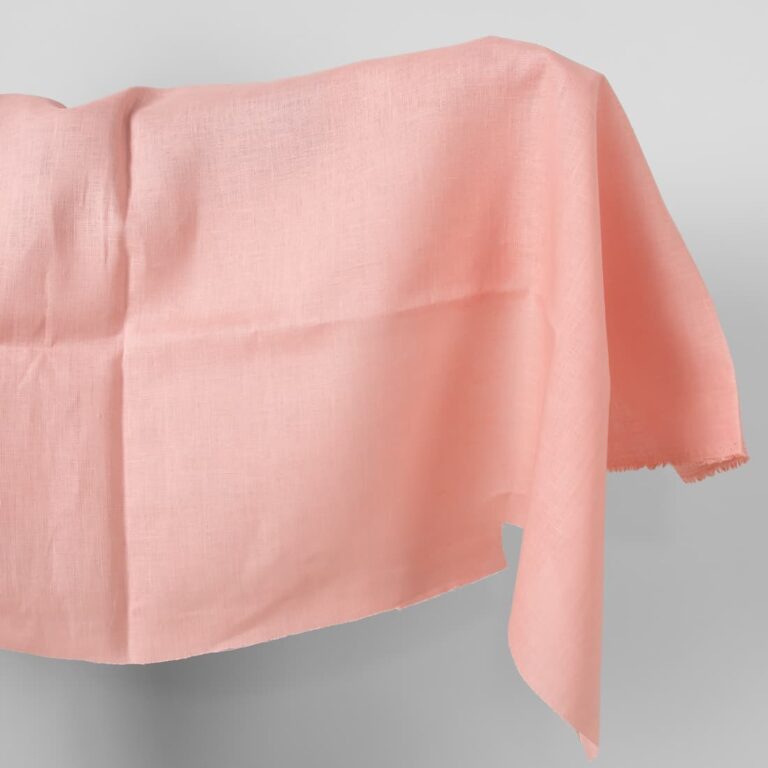 Linen Fabric Light Pink Colour, 150cm (59") Width Pure Linen