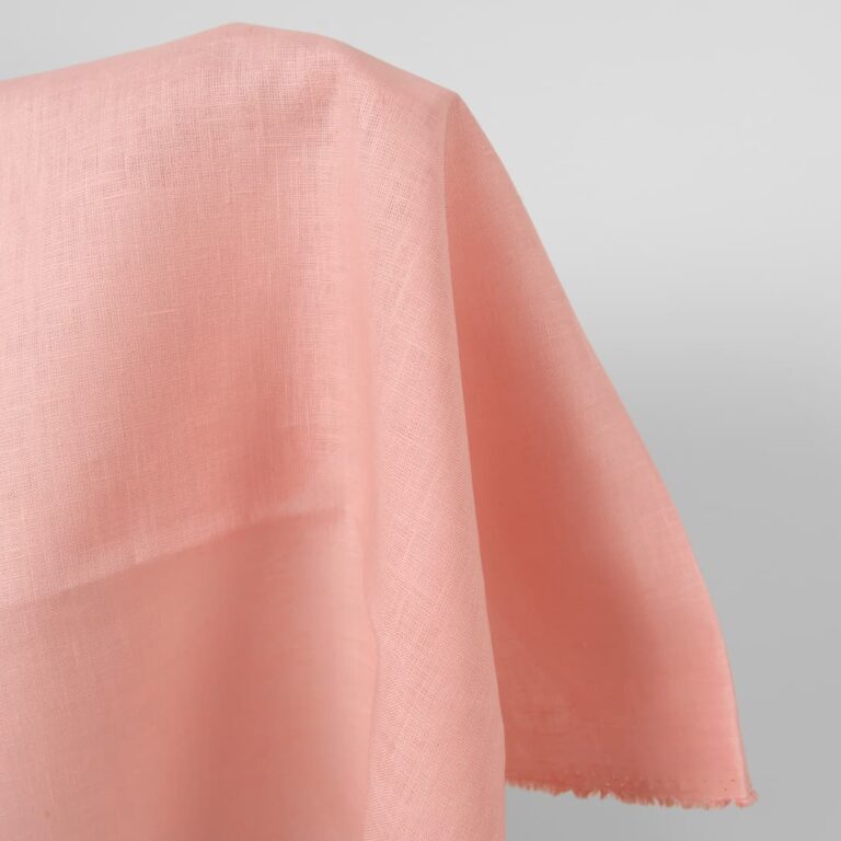 Linen Fabric Light Pink Colour, 150cm (59") Width Pure Linen