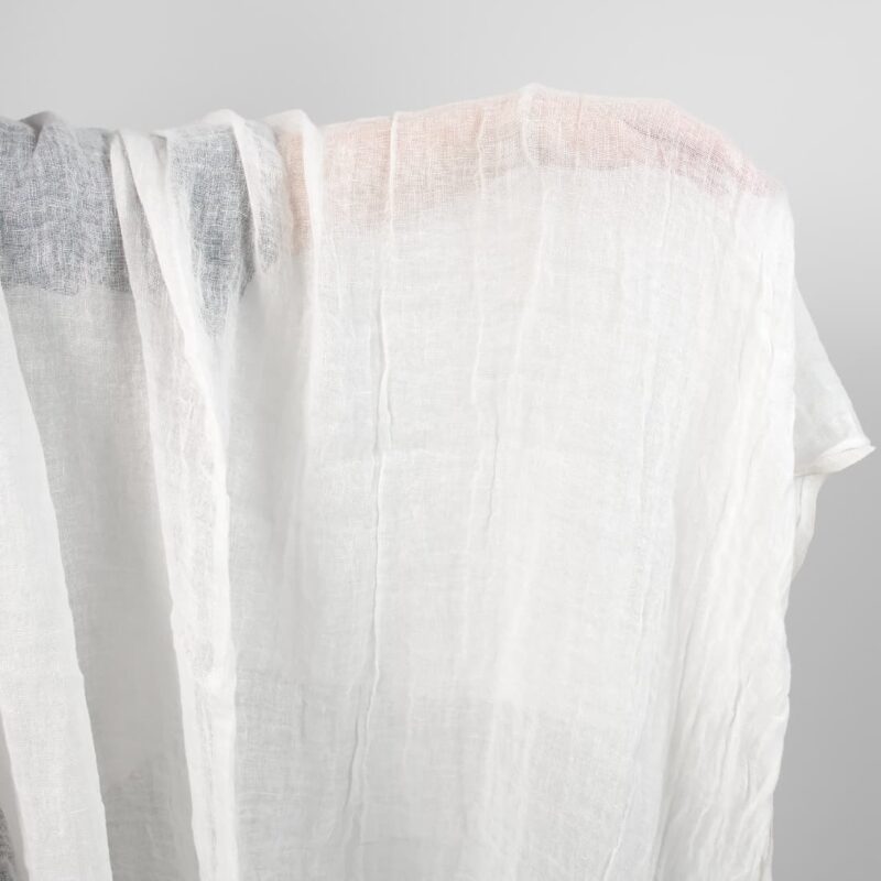 Off-white Transparent Linen Fabric Washed, 145cm (57.1")