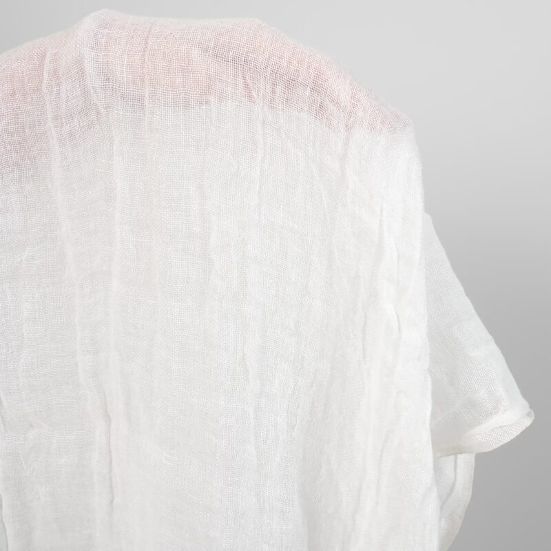 Off-white Transparent Linen Fabric Washed, 145cm (57.1")