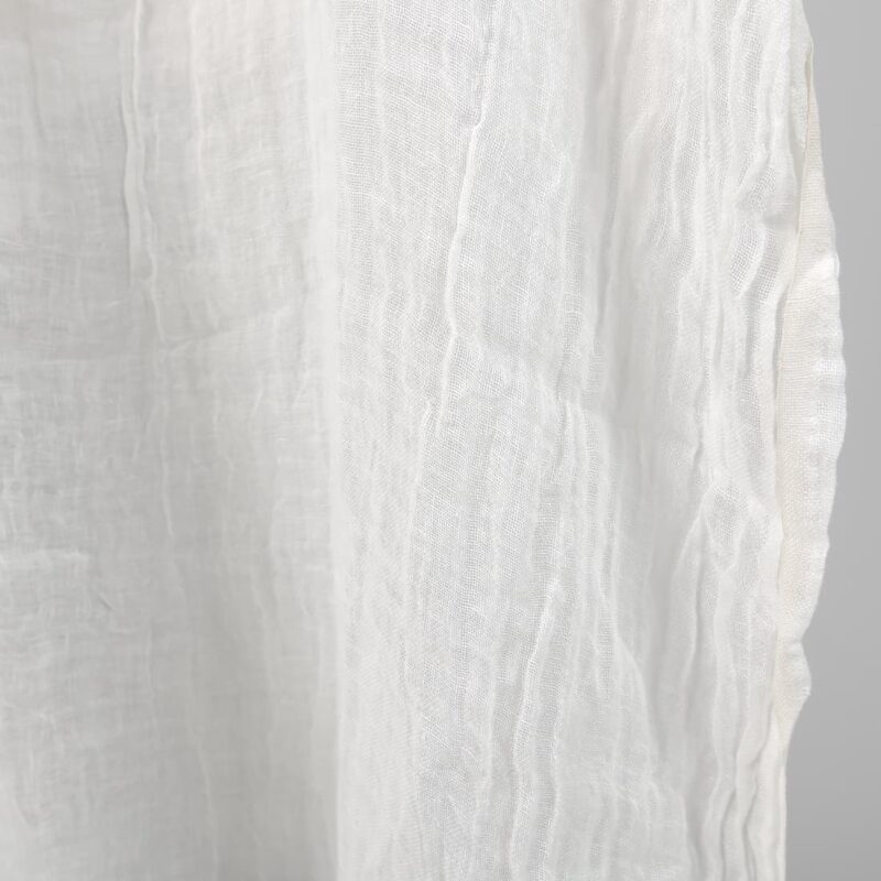 Off-white Transparent Linen Fabric Washed, 145cm (57.1")