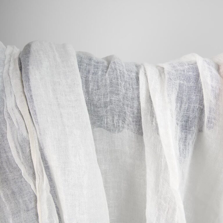 Off-white Transparent Linen Fabric Washed, 145cm (57.1")