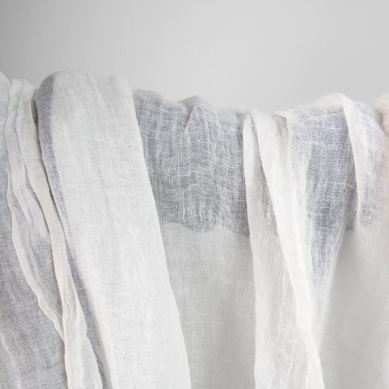Off-white Transparent Linen Fabric Washed, 145cm (57.1")