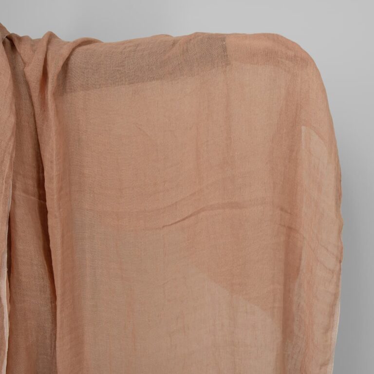 Washed Sheer Linen Fabric Light Clay Colour, 145cm Width