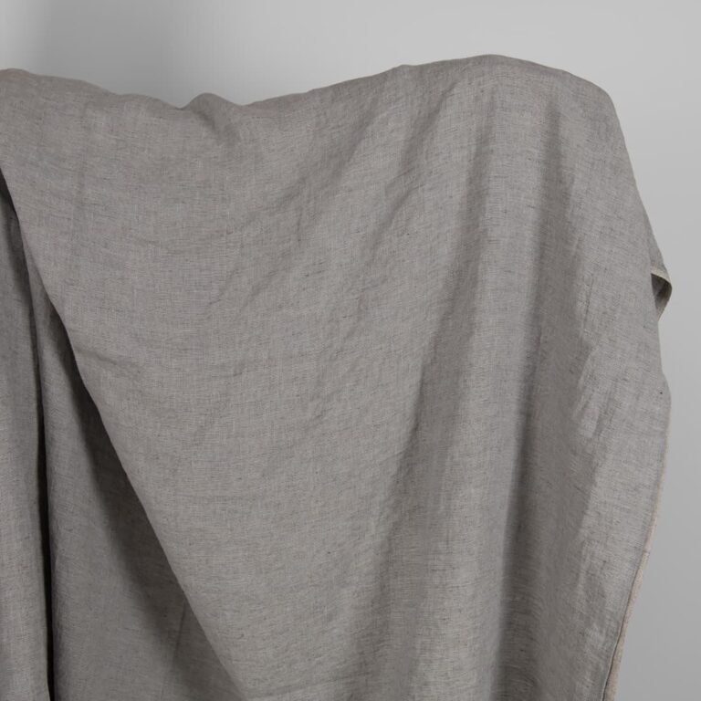 Washed Linen Fabric Grey Shades Blend, 145cm (57.1") Width