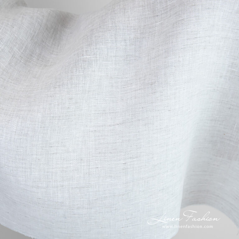 Off-White Linen Fabric In Melange | Linen Fashion