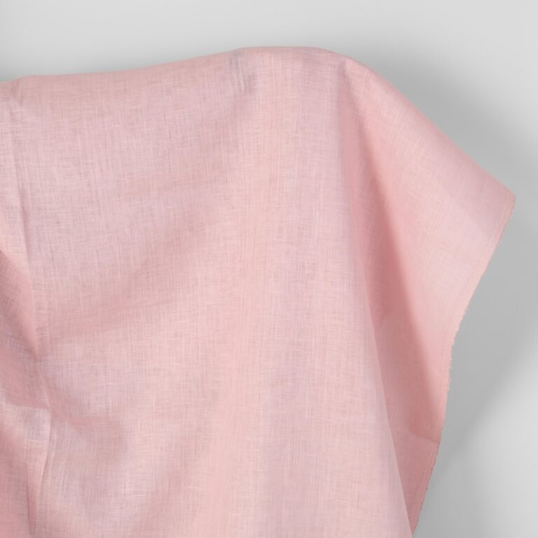 Linen Fabric Plain Pastel Pink, 100% Linen, 150 Cm (59")
