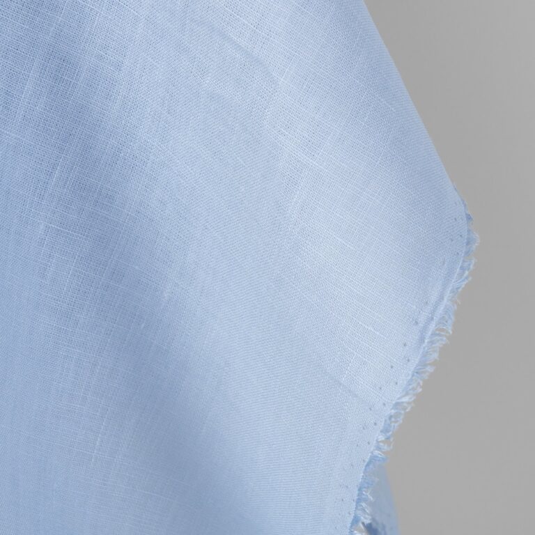 Linen Fabric Plain Pale Light Blue, 100% Linen, 150 Cm Width