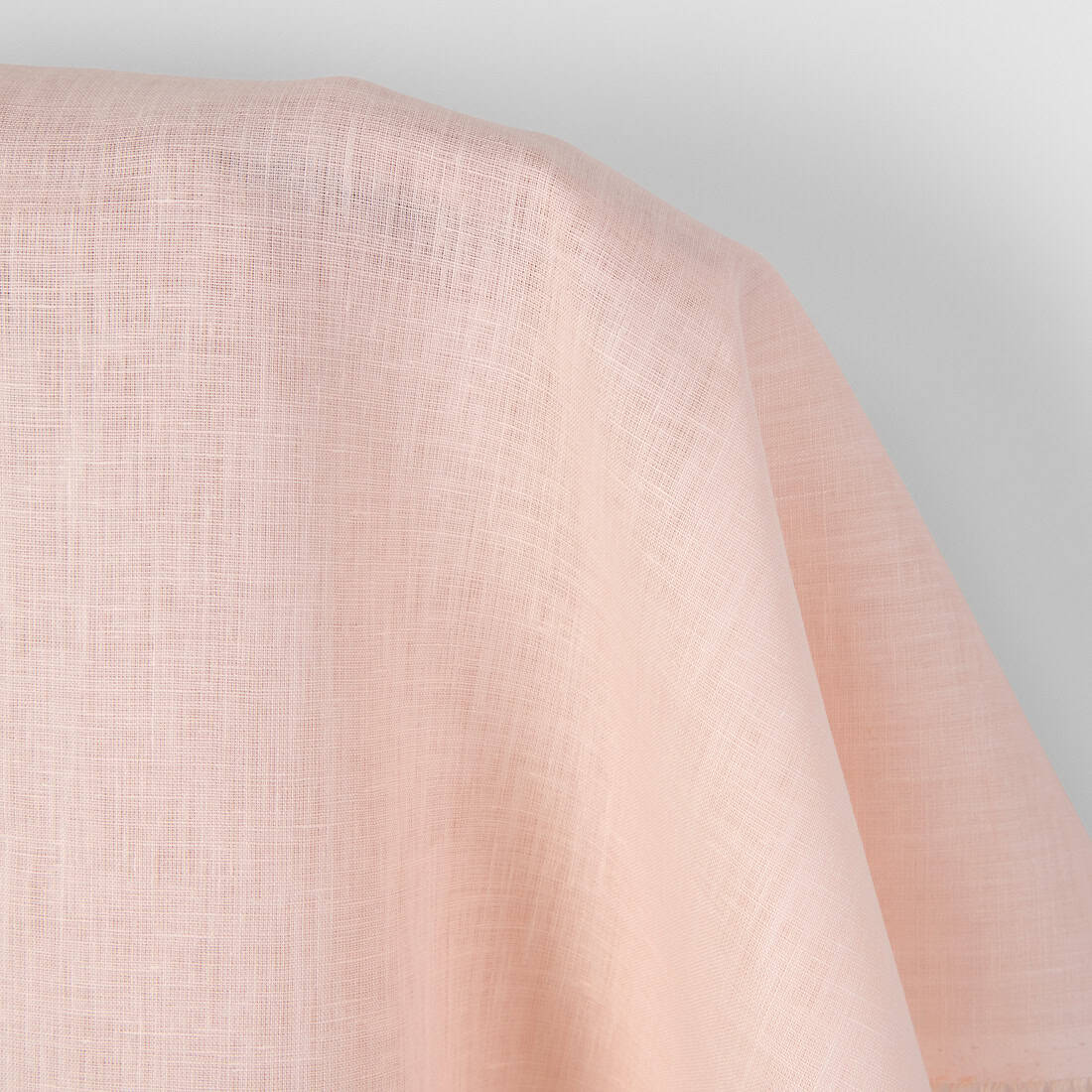 Linen Fabric Plain Pale Pink, 100% Linen. 150 Cm (59") Width