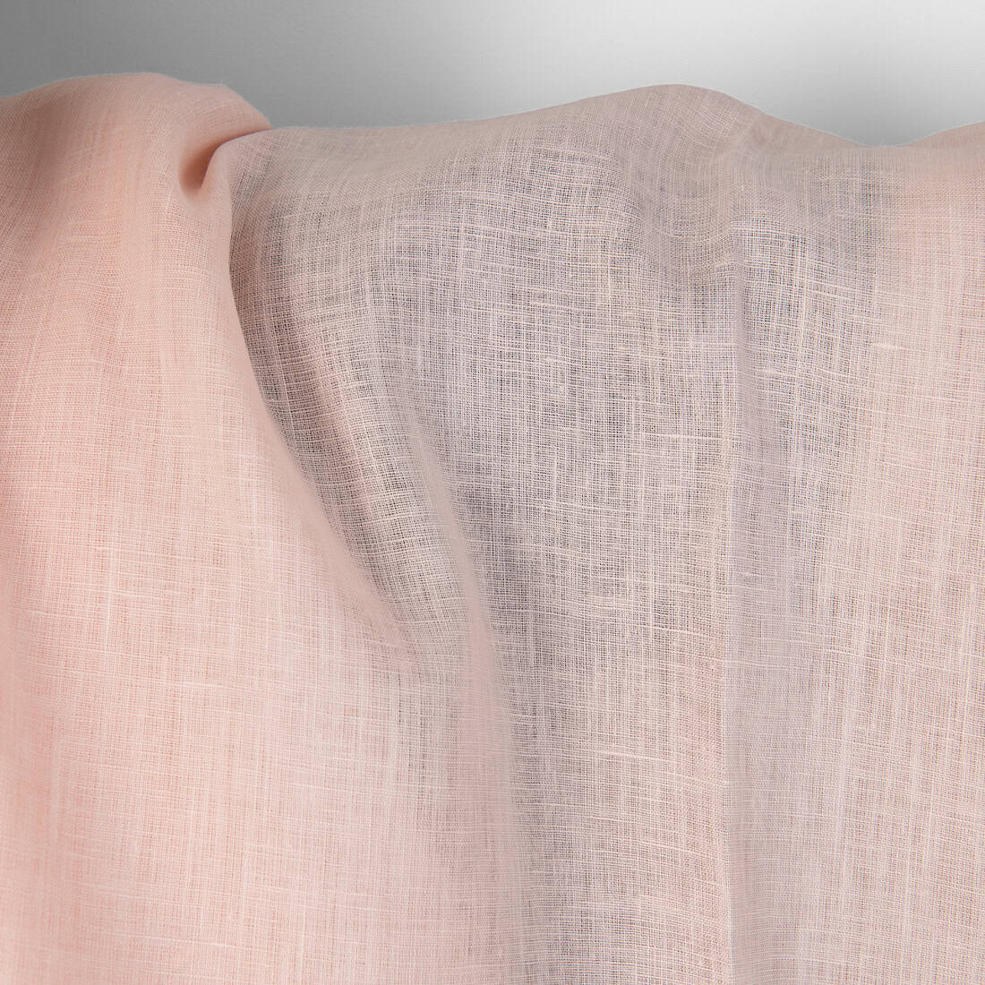 Linen Fabric Plain Pale Pink, 100% Linen. 150 Cm (59") Width