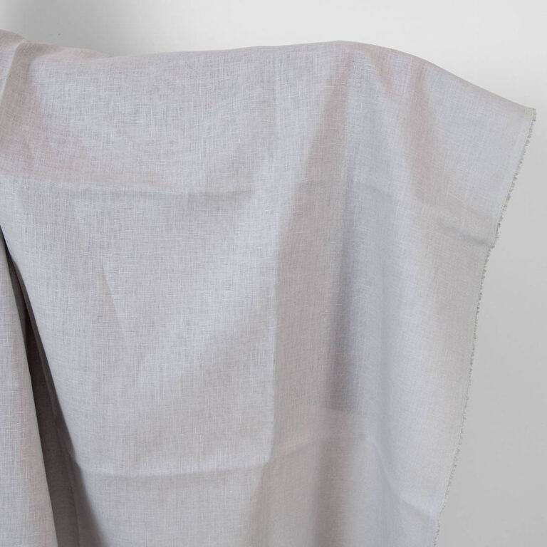 Linen Fabric Solid Light Grey, 150cm Width, 100% Linen